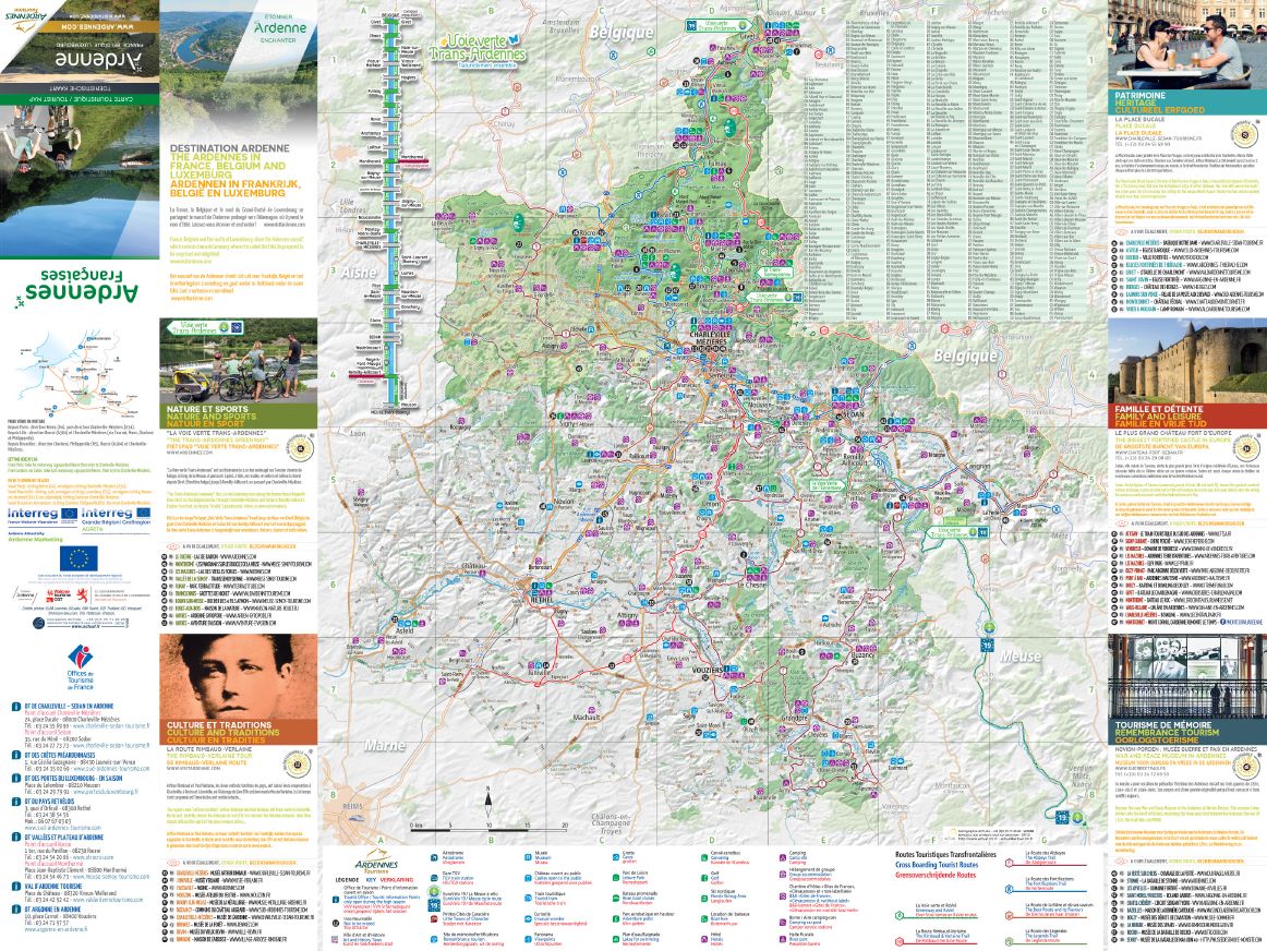 Ardennes tourist map - ADT of the Ardennes